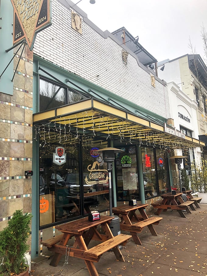 American Dream's humble brick storefront blends into downtown Corvallis—the pizza equivalent of a brilliant professor in casual clothes.