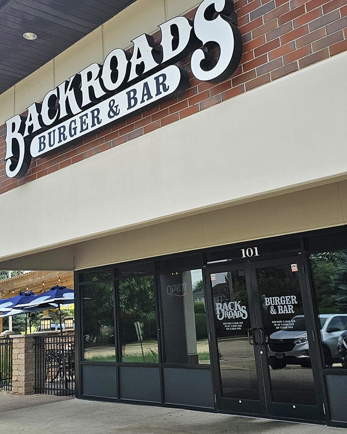Clean lines and simple signage that say, "We're confident enough in our burgers to skip the gimmicks."