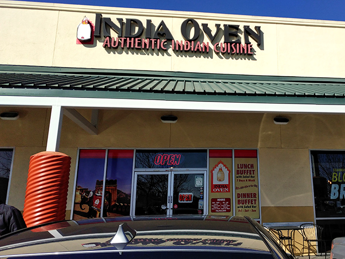 India Oven's simple storefront belies the aromatic treasures within – where butter chicken dreams come true.