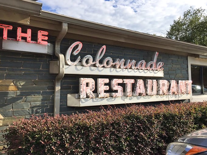 That vintage sign has been promising comfort since your parents were young – some things never go out of style.