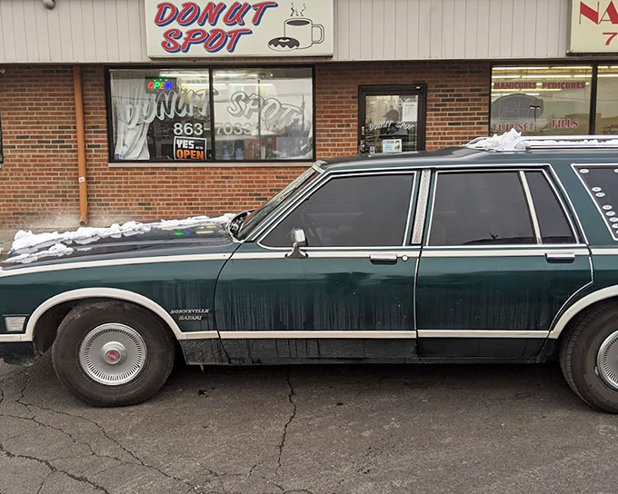 The Donut Spot's humble brick exterior belies the extraordinary pastry magic happening inside.