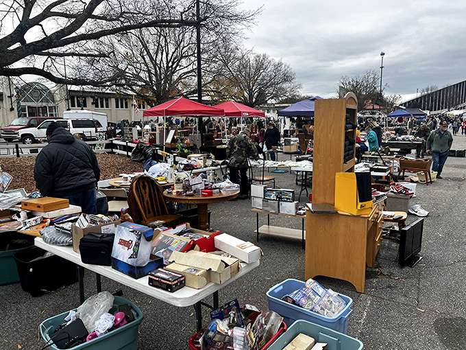 The Raleigh Flea Market: where parking lots transform into pop-up neighborhoods of possibility, complete with occasional lawn furniture.