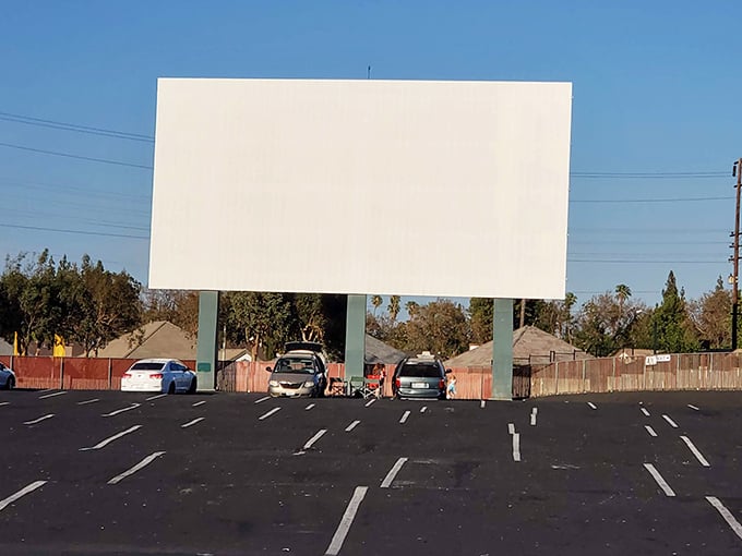 Van Buren's swap meet by day, silver screen by night—this Riverside landmark offers double the entertainment.