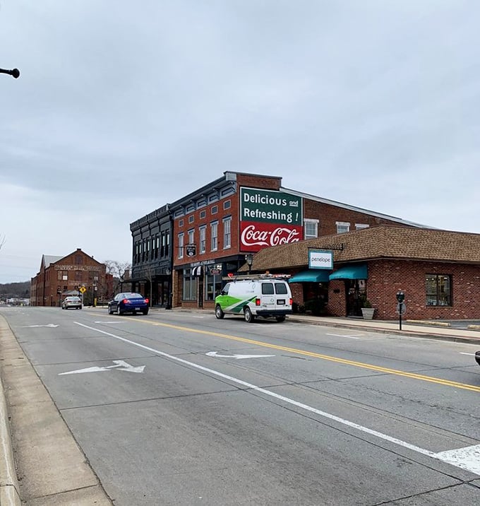 That vintage Coca-Cola sign in Farmville isn't just advertising – it's a time machine to when soda fountains were social hubs.