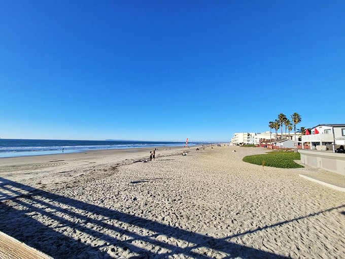 Imperial Beach: Wide, sandy beaches stretch for miles, offering plenty of room for sandcastles, surfing, and sunset strolls.