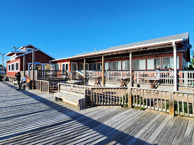 Wooden decks, picnic tables, and harbor views make The Shanty a seafood lover's playground. Simplicity at its delicious best.