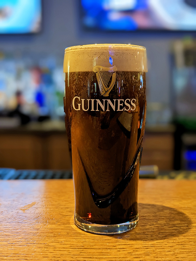 A properly poured Guinness sits patiently at the bar. In Wisconsin, good things come to those who wait—especially good beer.
