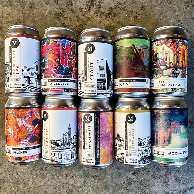 Beer cans doubling as canvases—where art meets craft brewing. Each sip tells a story about Pennsylvania's landscape and creative spirit.