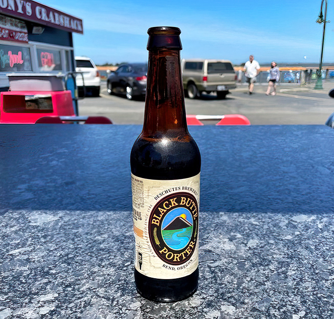 Nothing complements seafood quite like a local Black Butte Porter—it's like the ocean and forest decided to become drinking buddies.