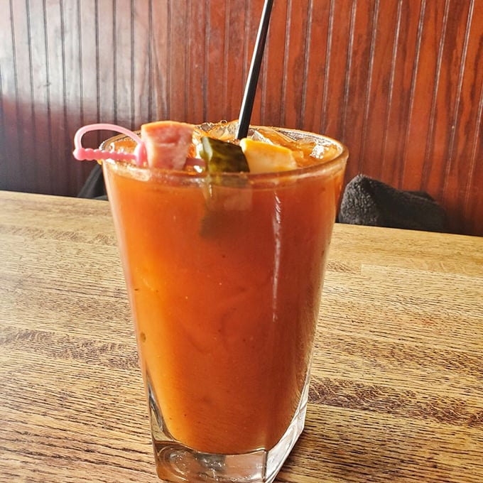 Toledo's answer to brunch emergencies. This Bloody Mary comes fully equipped with pickles and personality to spare.