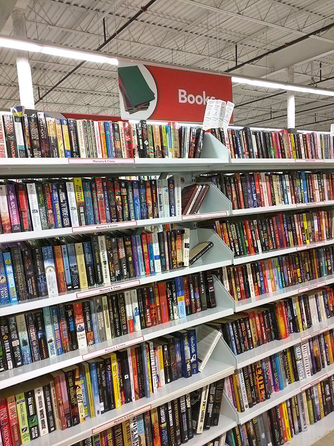 The book section rivals small libraries, offering literary treasures from $1-3 – proof that adventures needn't cost a fortune.