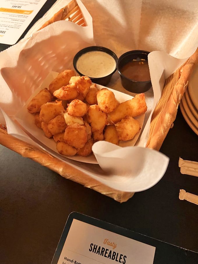 Wisconsin's favorite cheese delivery system—the humble curd. Battered, fried, and ready to squeak between your teeth like nature intended.