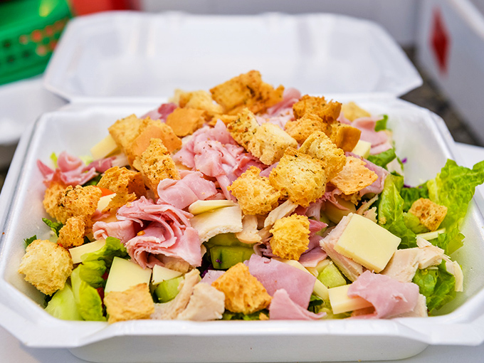 This isn't just a salad; it's the strategic alibi you need. "Yes, I had the chef's salad... and maybe six sticky buns."