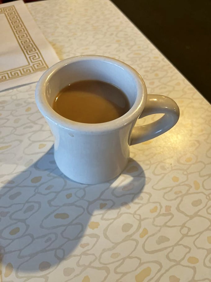 This isn't some fancy artisanal pour-over situation—it's honest diner coffee that gets the job done without a lecture about bean origin.