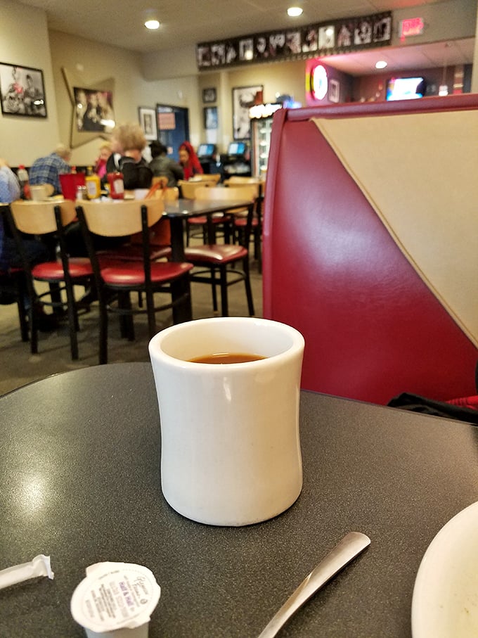 This isn't just coffee – it's liquid optimism in a classic diner mug, ready to transform morning grumps into functioning members of society.