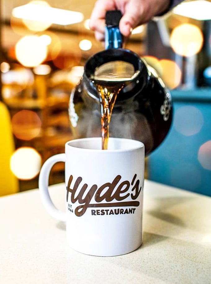 That perfect coffee pour into a mug that's seen thousands of refills—where the conversation flows as freely as the caffeine.