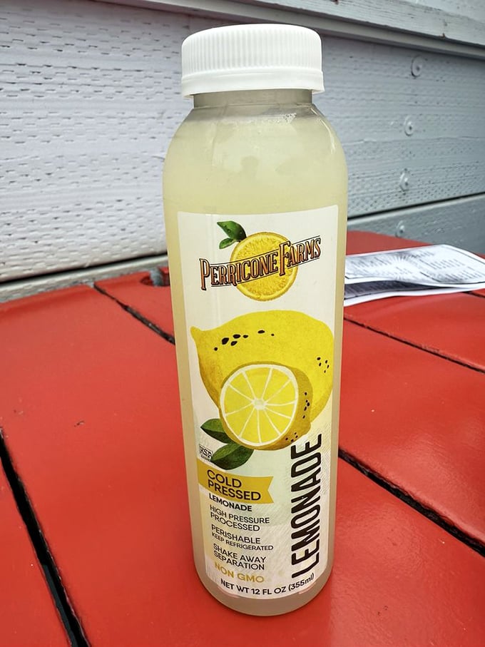 Cold-pressed lemonade provides the perfect citrusy counterpoint to rich, oceanic flavors on sunny days.