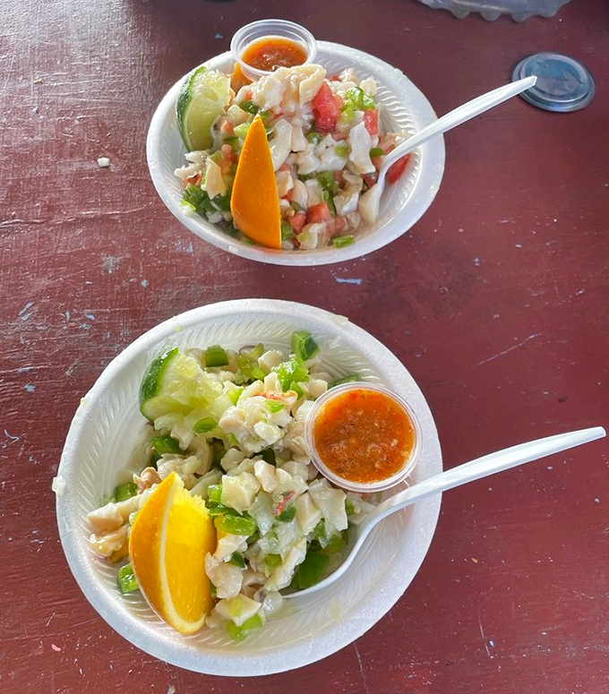 Conch salad: where the ocean meets the garden in a refreshing citrus tango. Florida's answer to ceviche deserves its own theme song.