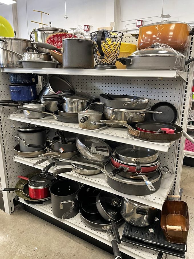 Cookware paradise for culinary adventurers—those cast iron pans have probably prepared more memorable meals than most restaurants you've visited.