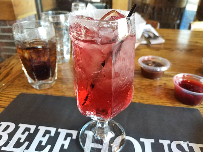 This cranberry margarita isn't just a drink, it's a vacation in a glass. The perfect companion for your beef-centric adventure.