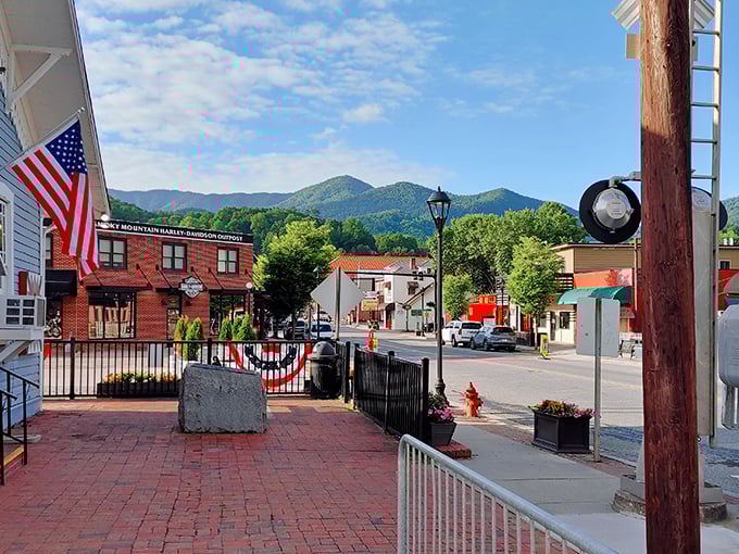 Bryson City's main street offers small-town charm that feels increasingly rare—like finding an original Polaroid camera that still works perfectly.