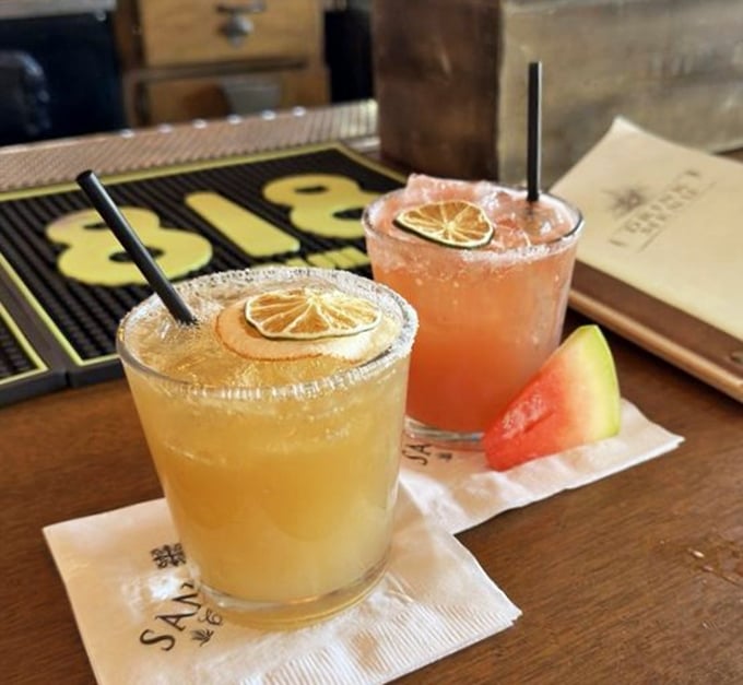 These margaritas aren't just drinks—they're liquid sunshine with a salt rim, bringing vacation vibes even on a mundane Monday.