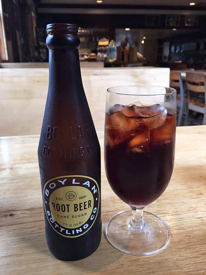Boylan's root beer—proof that sometimes the best pairing for rustic cuisine isn't wine but something that takes you back to simpler times.