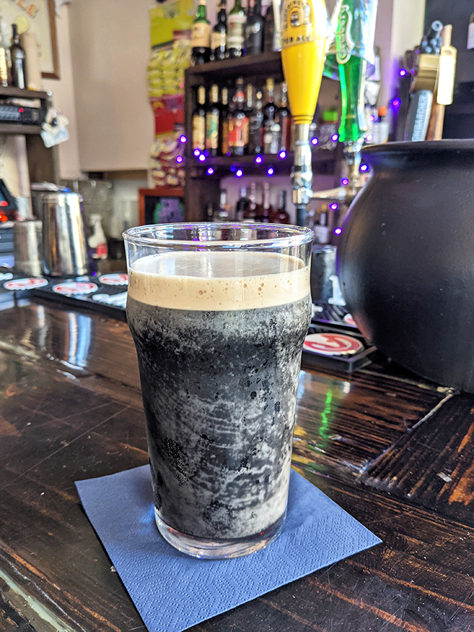 This isn't just a pint of stout – it's a liquid history lesson with a creamy diploma on top, best enjoyed while contemplating life's great mysteries.