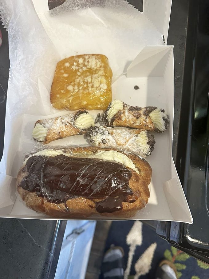 Pastry heaven in a to-go box. The chocolate éclair alone is worth the drive, but why stop at one when you can sample the full spectrum? 