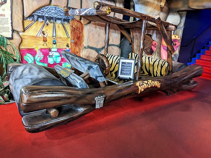 Yabba-Dabba-Doo! The Flintstones' foot-powered family car proves some classics never go out of style, even when they're literally made of stone and prehistoric materials.