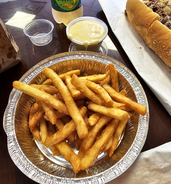 Golden, crispy fries that crackle with each bite—the perfect sidekick to the sandwich superhero you just ordered.