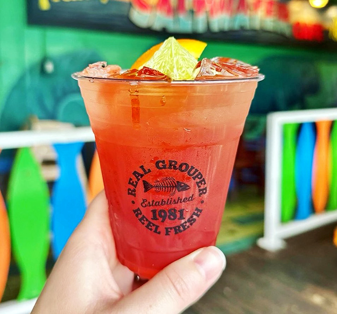 Sunset in a glass! This Rum Runner isn't just a cocktail—it's Florida's liquid ambassador saying "relax, you're on vacation now."