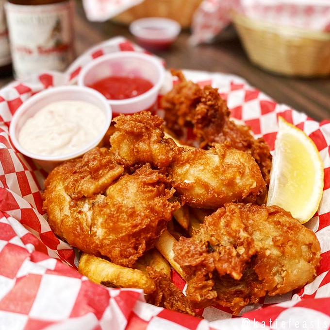 Fried oysters that would make Neptune himself jealign the checkered paper. Proof that sometimes the simplest presentations yield the most sublime flavors.