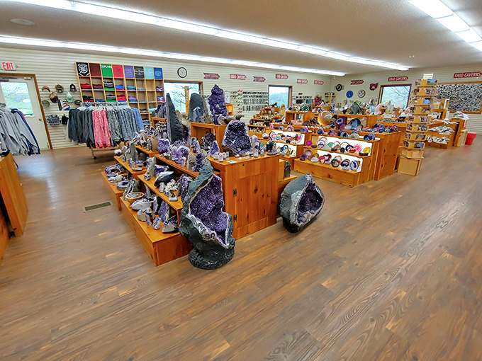 Geologic souvenirs await in a treasure trove of earthly delights. The gift shop where "rocks" takes on a whole new meaning.