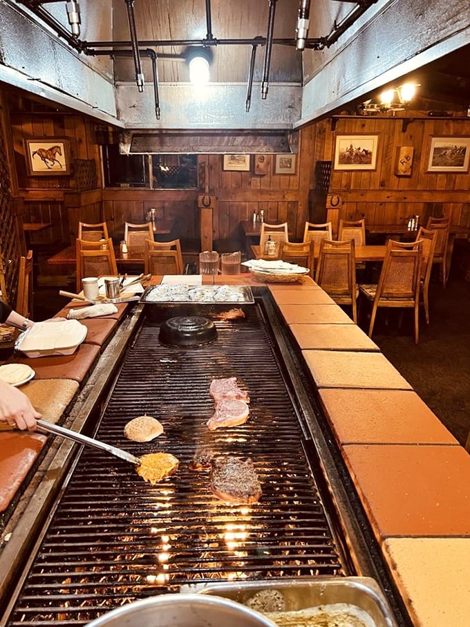 Where the magic happens—this tabletop grill transforms raw potential into sizzling perfection. Dinner and a show, with you as the mesmerized audience.