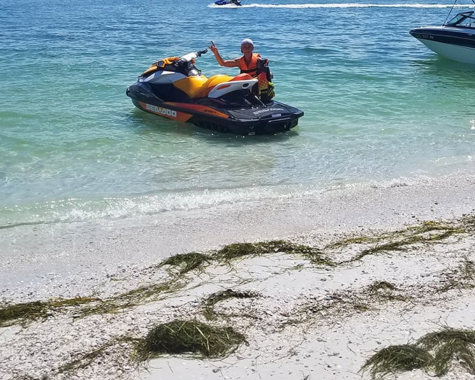 Paradise found: where jet skis meet waters so crystal clear, you'll wonder if someone secretly replaced the Gulf with Caribbean imports.