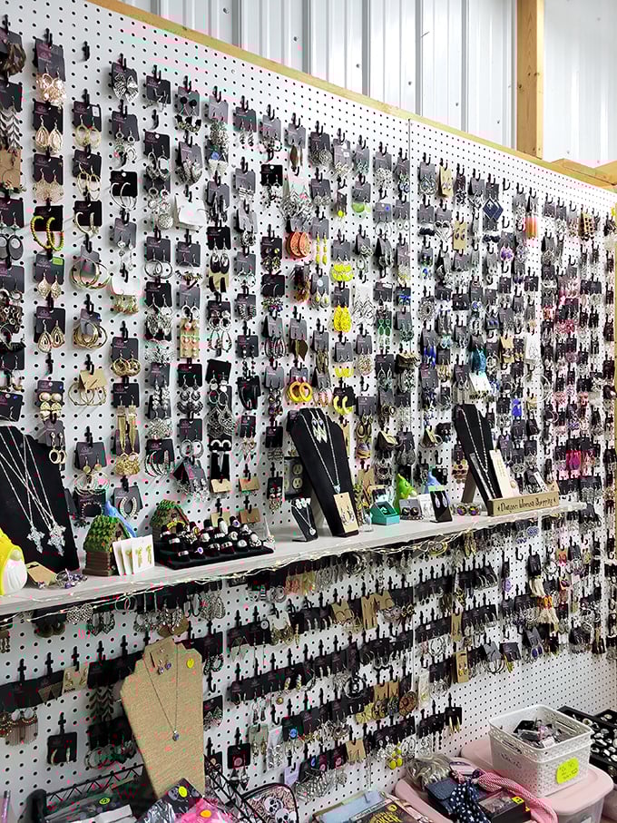 A dazzling wall of jewelry that would make Elizabeth Taylor say, "Maybe I should have shopped in Tennessee instead!"