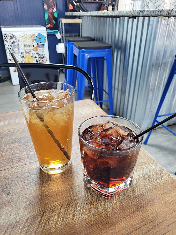 Sweet tea and soda—the unofficial beverages of serious conversations and lazy afternoons. Simple refreshment done right.