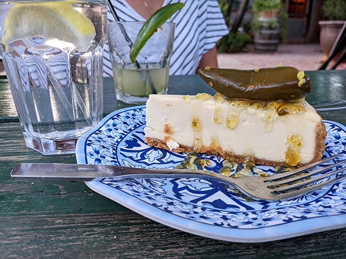 Key lime pie topped with a jalapeño—because in Texas, even dessert has a bit of attitude. Sweet, tart, and just daring enough.