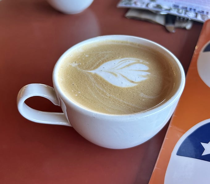 Latte art isn't just for hipster cafés – this leaf pattern proves Swingers takes coffee as seriously as your need for caffeine at 8am.