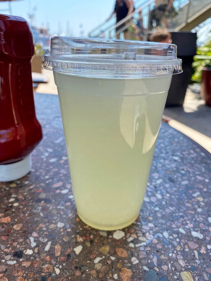 Nothing complements seafood like fresh lemonade on a sun-drenched patio. This isn't your childhood lemonade stand stuff—this is the grown-up version.