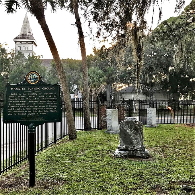 The Manatee Village Historical Park preserves Florida's pioneer past beneath moss-draped oaks that have witnessed centuries of the state's evolving story.
