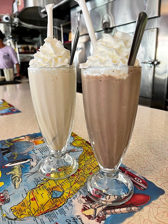 Milkshakes so thick they laugh at your straw's feeble attempts – these aren't drinks, they're desserts in disguise.