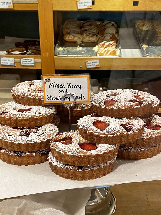 These berry tarts look like edible stained glass windows, almost too beautiful to eat.