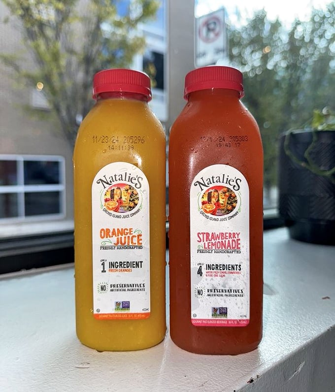 Natalie's juices bring liquid sunshine to your breakfast experience—proof that what grows in Florida can perfectly complement what's cooking in Georgia.