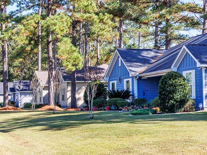 Charming homes with manicured lawns where neighbors probably still borrow cups of sugar and know each other's names.