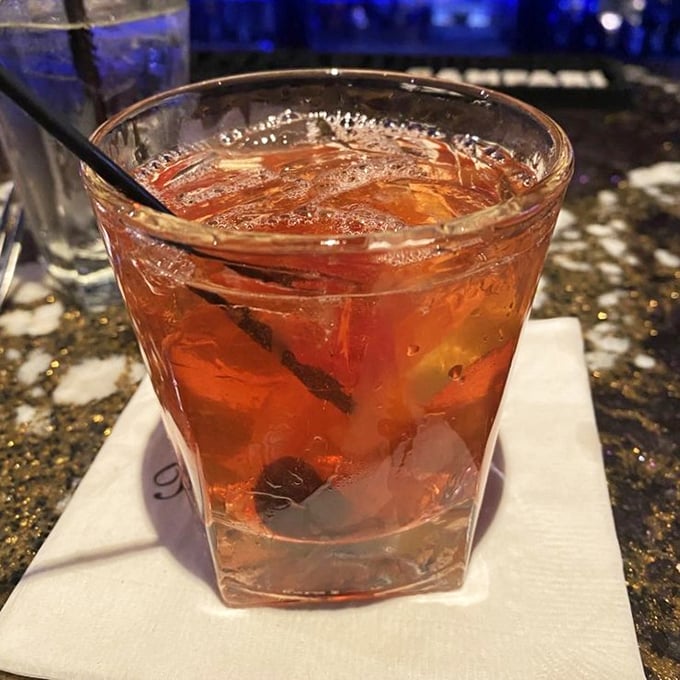 The Old Fashioned here doesn't need smoke, fancy ice, or a mixologist with a waxed mustache—just quality ingredients and decades of know-how.