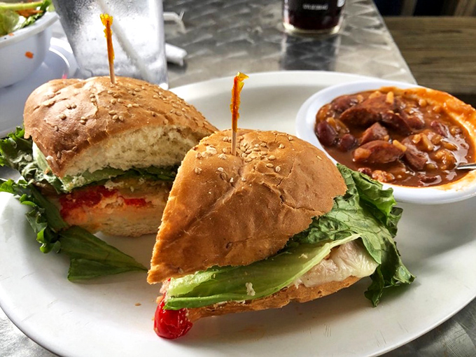 This sandwich doesn't need a fancy introduction—just fresh ingredients, thoughtful assembly, and a side of something simmered with love.