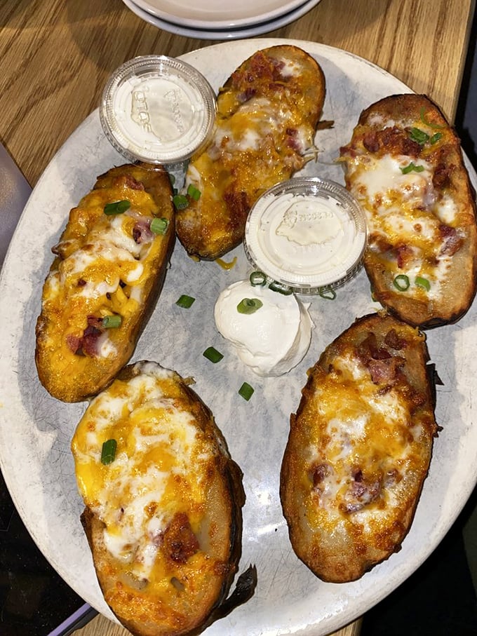 These loaded potatoes aren't just a side dish—they're a main event, dressed to impress with melty cheese and savory toppings.