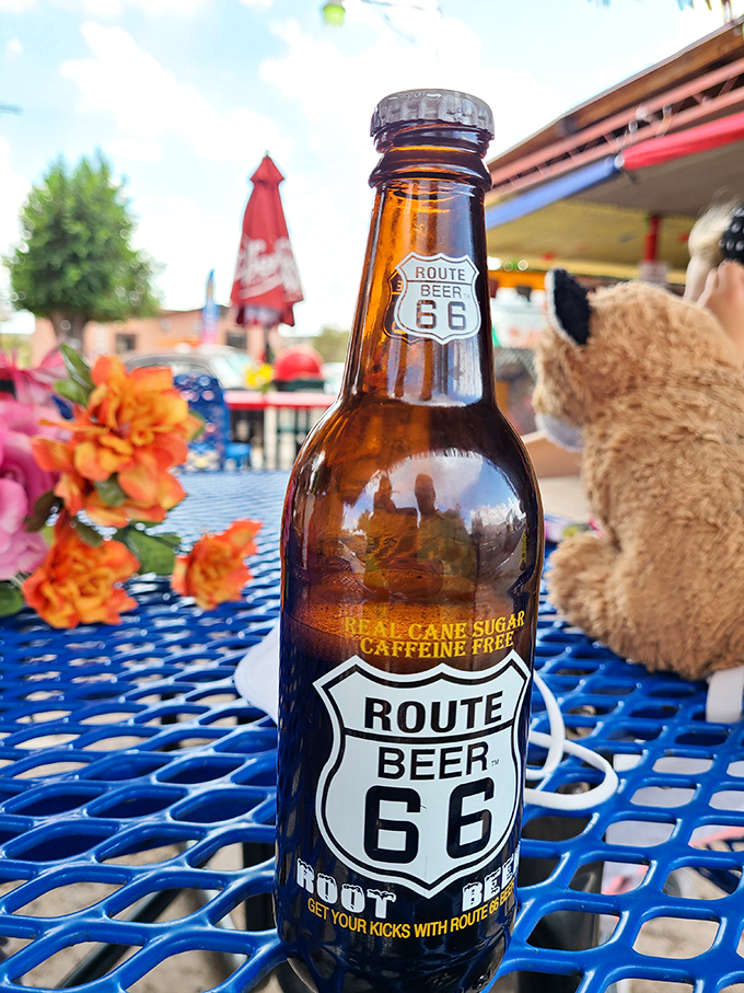 Route 66 in a bottle. This root beer isn't just a drink—it's liquid nostalgia served cold on a hot Arizona day.